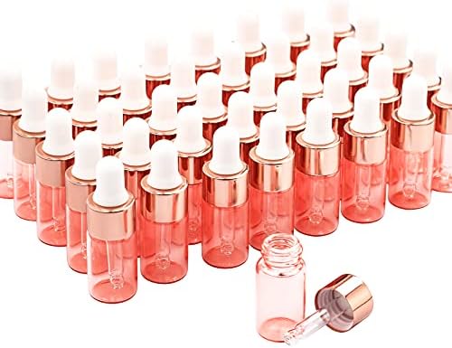 Amazon.com: seafulee 1/3 oz Pink Coated Glass Dropper Bottles (10ML ...
