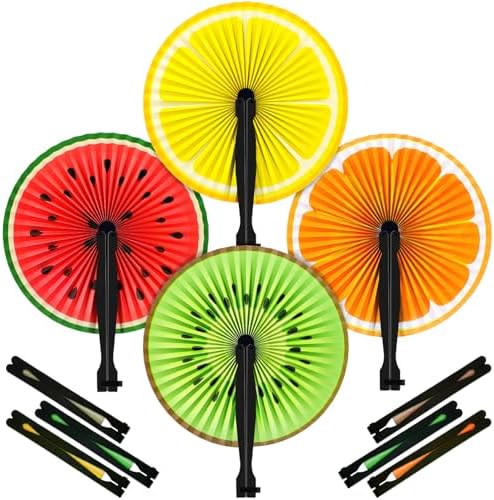 Amazon.com: Taiyin Fruit 48 Pack Paper Hand Fans Decorative Folding ...