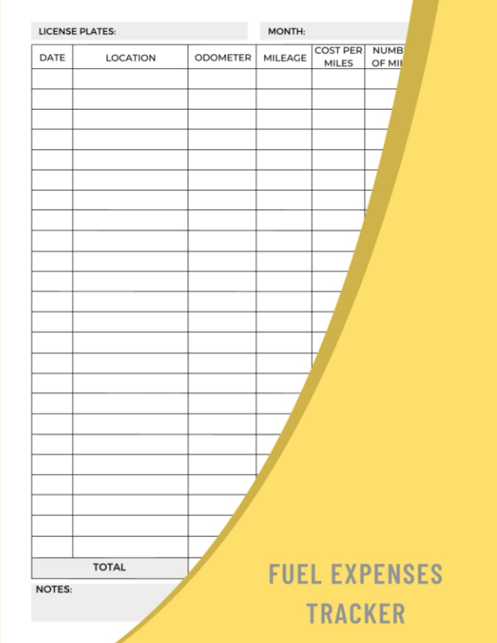 Fuel Expense Tracker: A Notebook To Keep Track Of Your Fuel Expenses ...