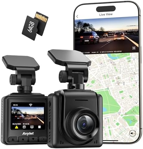 Amazon.com: Dash Cam Wi-Fi 2K, Free 64G Card, Supports External GPS ...