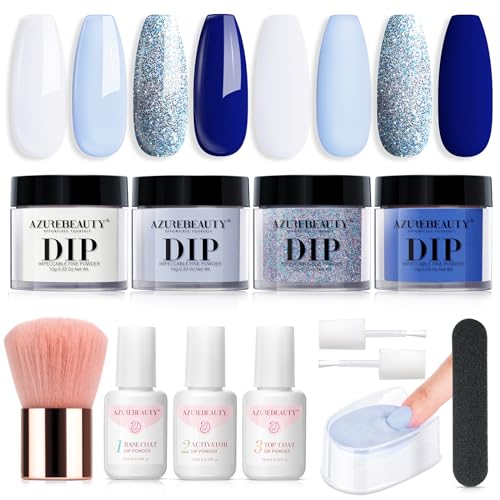 Snapklik.com : AZUREBEAUTY Dip Powder Nail Kit, Summer Aquarius White ...
