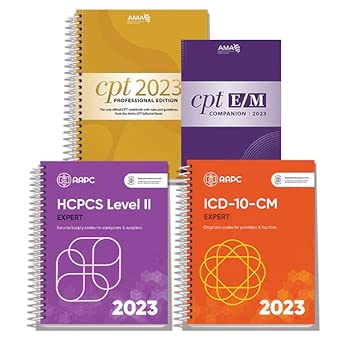 AMA CPT Book, ICD-10 Code Book, HCPCS Book - 2023 Physician Bundle by ...