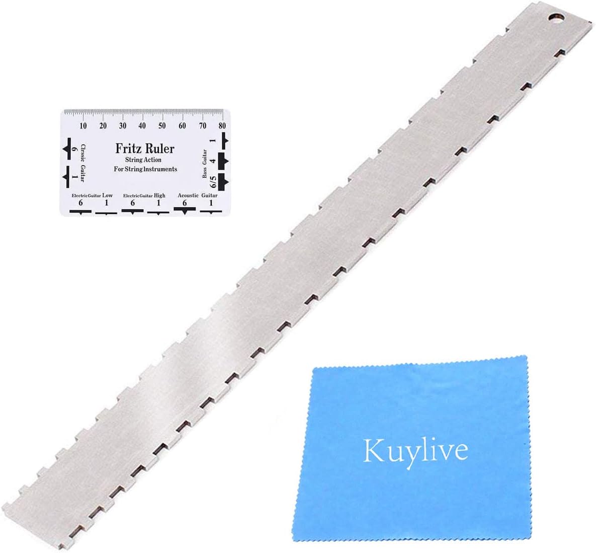 Amazon.com: Guitar Neck Notched Straight Edge Luthiers Tool with String ...