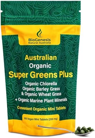 Amazon.com: Biogenesis Australian Organic SuperGreens Plus Chlorella ...