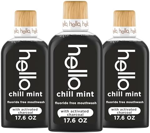 Amazon.com: Hello Chill Mint Alcohol Free Mouthwash with Activated ...