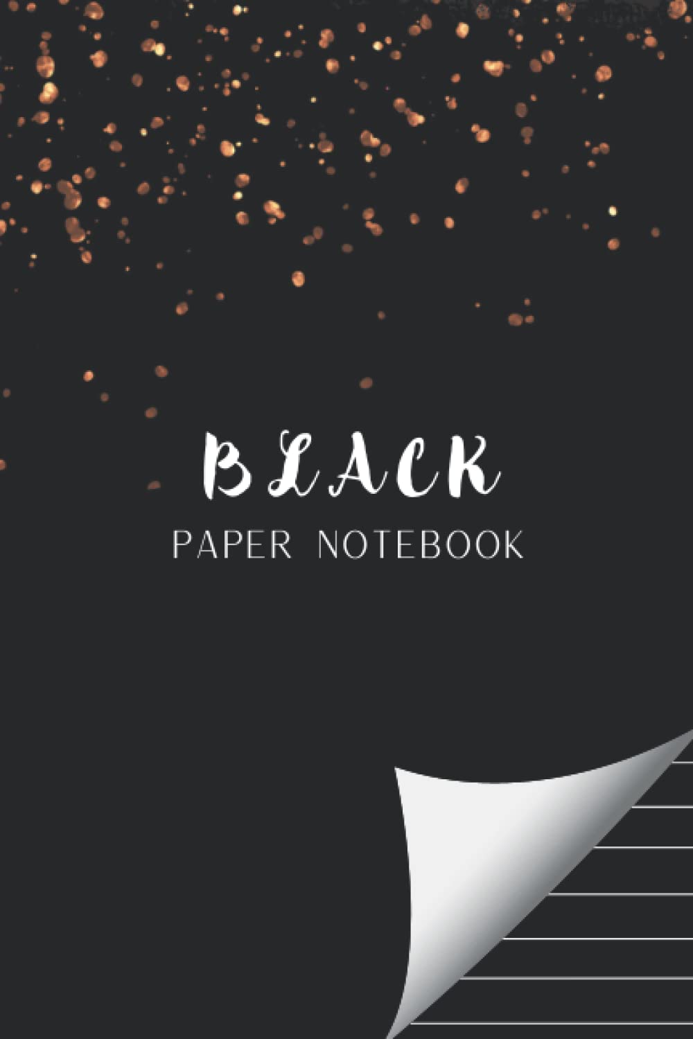 Amazon.com: Black Paper Notebook: Plain Ruled Journal with Softcover ...