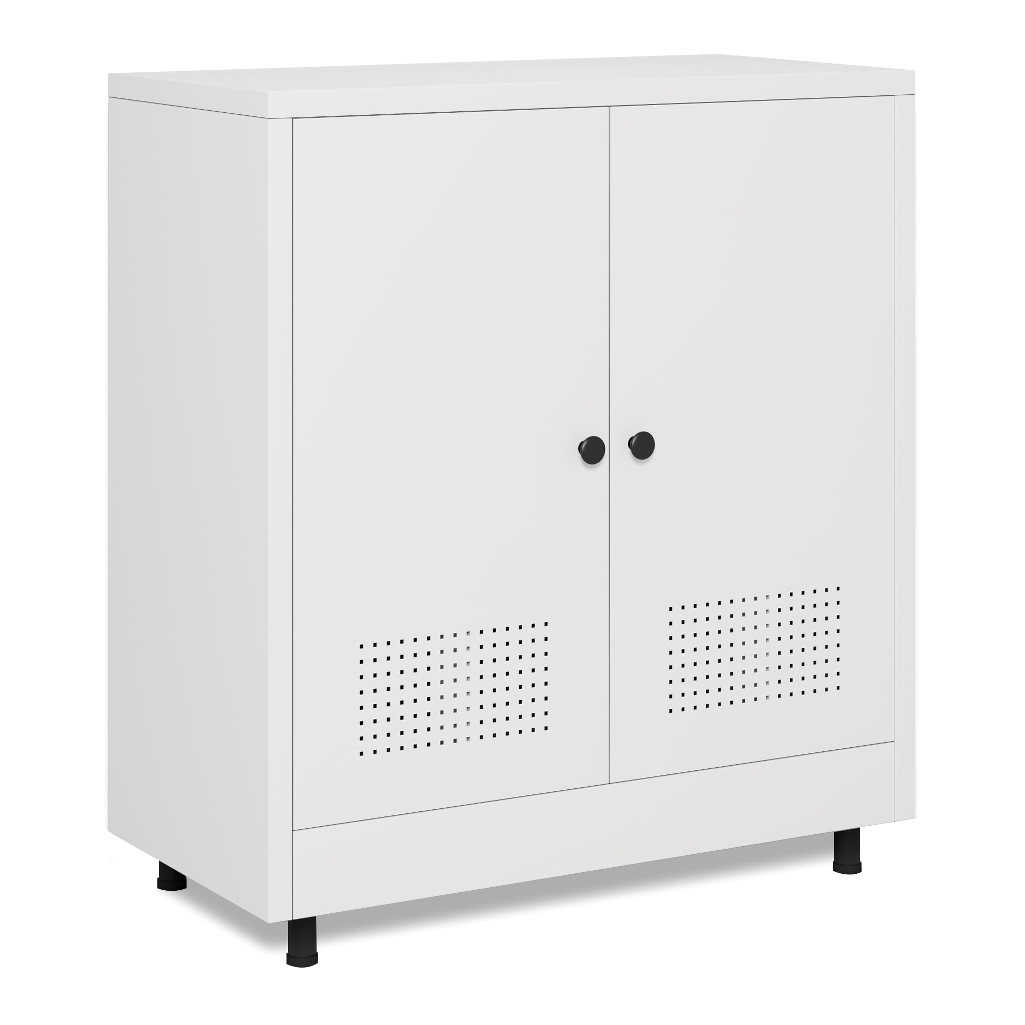 Amazon.com: JINKUR Metal Storage Cabinet with 2 Doors and Adjustable ...
