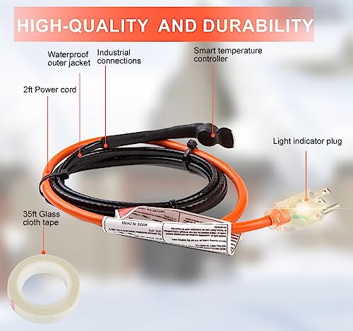 Snapklik.com : HEATIT Durable Heat Tape For Water Pipes Freeze ...