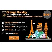 Orange Holiday Europe – Prepaid SIM card – 20GB Internet Data in 4G/LTE ...