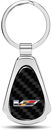 Amazon.com: iPick Image for Cadillac V Logo Real Black Carbon Fiber ...