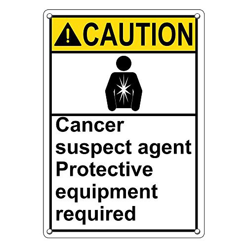 Weatherproof Plastic Vertical ANSI Caution Cancer Suspect Agent ...