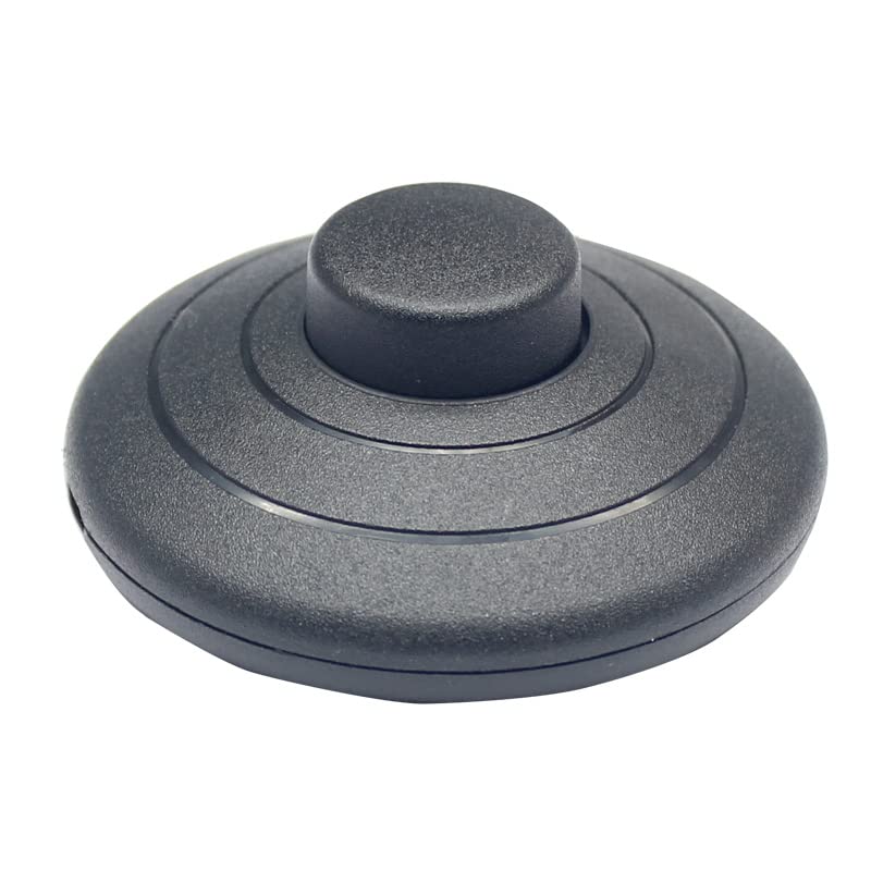 Snapklik.com : Floor Foot Switch Inline Pedal Lamp Switch, Black, Push ...