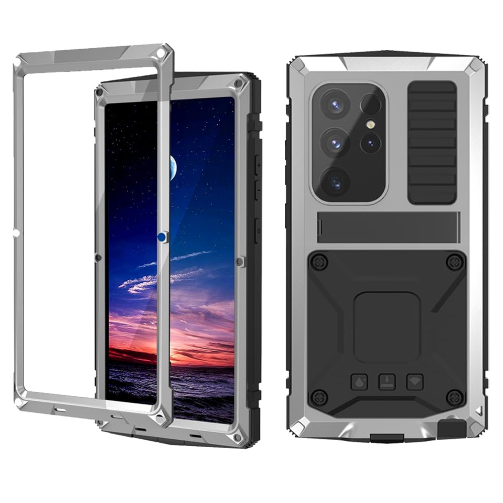 Amazon.com: FunnyWin Metal Case for Samsung S24 Ultra Aluminum Military ...
