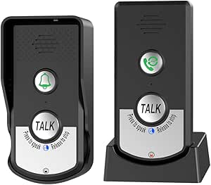 Amazon.com : 2 Way Wireless Intercom Doorbell, Voice Intercom Doorbells ...