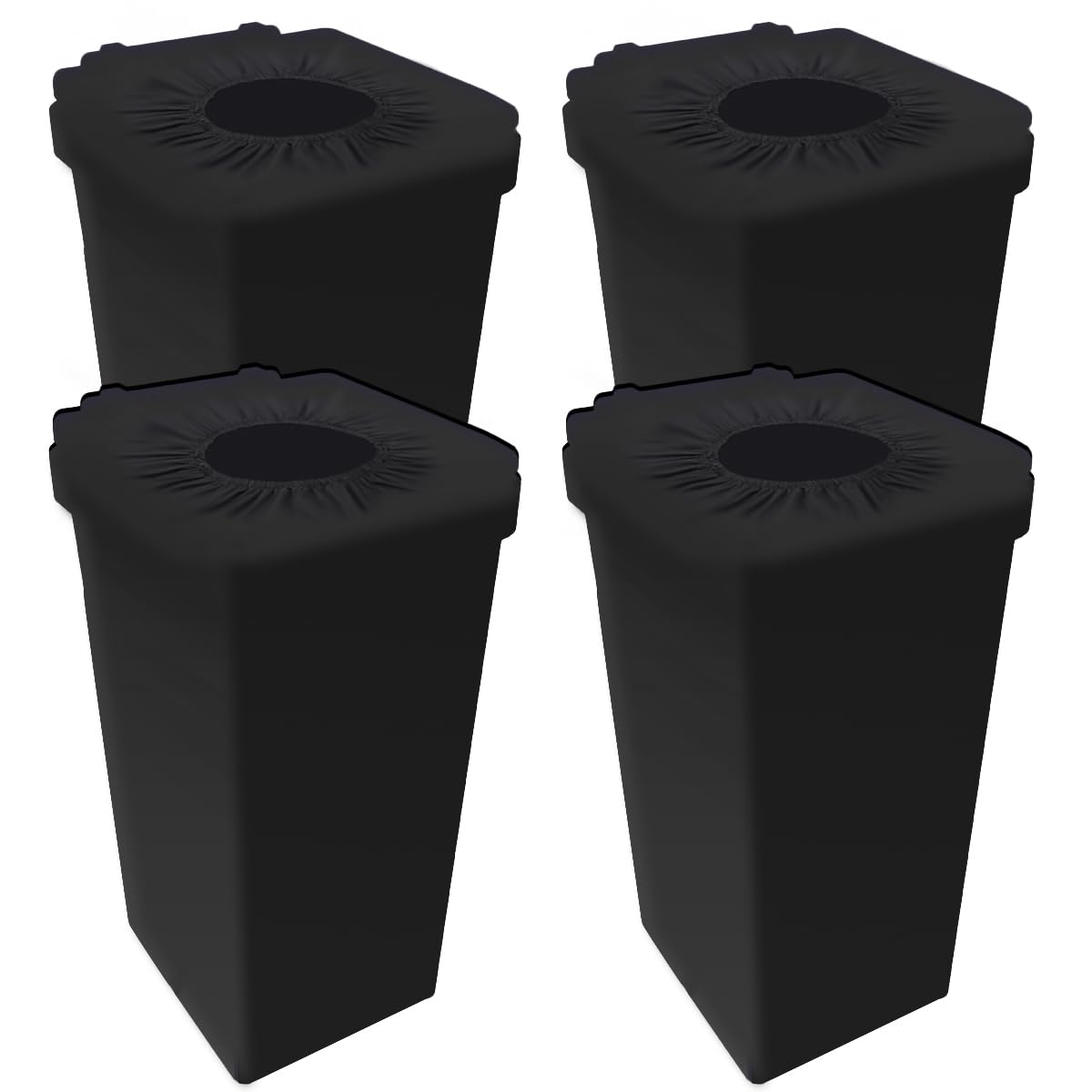 Amazon.com: 4 Pcs 23 Gallon Stretch Trash Can Covers Outdoor,Black ...