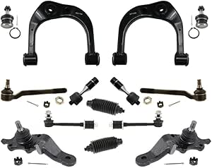 Amazon.com: 14pcs Front Upper Control Arms With Bushings Tie Rod ...