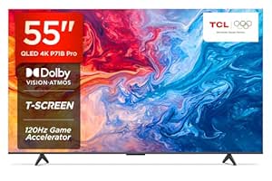 TCL 139 cm (55 inches) 4K Ultra HD Smart QLED Google TV 55P71B Pro (Black) : Amazon.in: Electronics