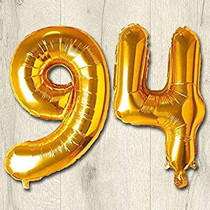 94 Number Golden Balloon for Kids Party Supplies/ Theme Birthday Party ...