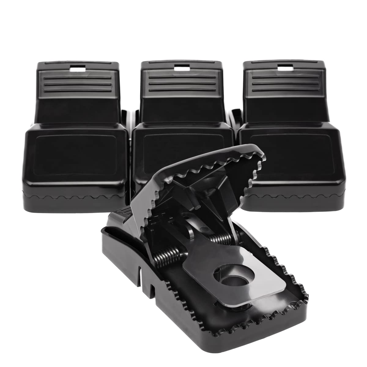Power Rat Trap - 4 Pack Snap Traps for Indoor & Outdoor Use - Quick ...