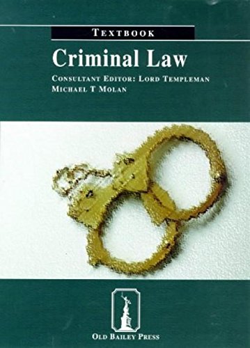 Criminal Law: Textbook: Molan LLM, Michael T.: 9781858362076: Amazon ...