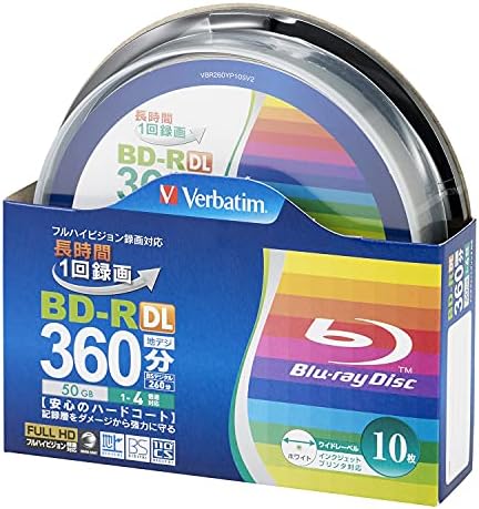 Amazon.com: 10 Verbatim Bluray Disc 50 GB BD-R DL Dual Layer Blu-ray ...