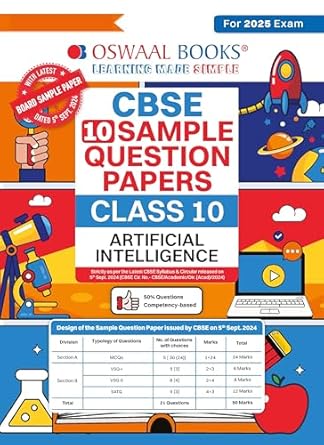 Oswaal CBSE Sample Question Papers Class 10 Artificial Intelligence ...
