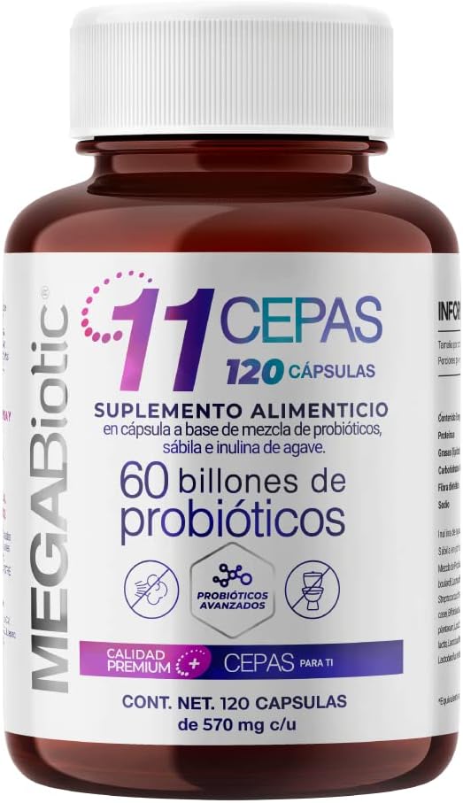 Probióticos 60 Billones y 11 Cepas para 120 Días (120 cápsulas) | con ...
