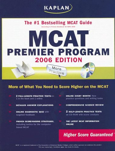 MCAT 2006 Premier Program (KAPLAN MCAT PREMIER PROGRAM): 9780743272216: Medicine & Health ...