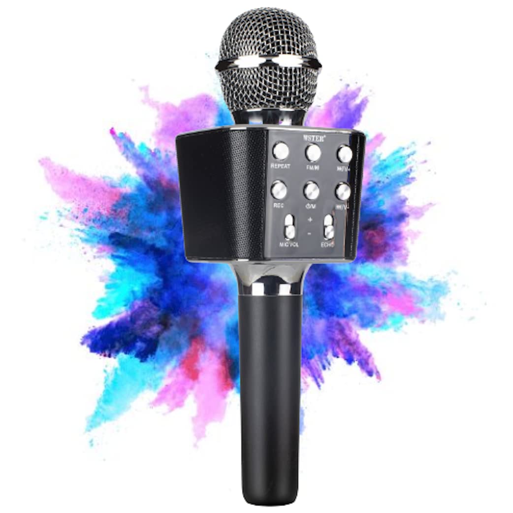 ACESQUARE Karaoke Mic Wireless Bluetooth Microphone Connection Player ...