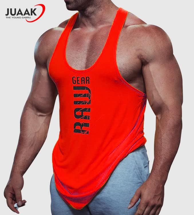 Buy JUAAK Designer Gym Stringer Vest, Gym Vest, Racer Y Back, Sports ...