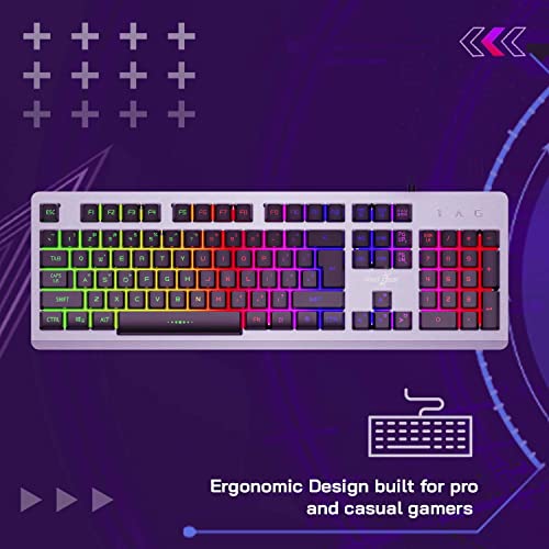 boAt Redgear Grim V2 Wired Gaming Keyboard with Double Injected Keycaps ...