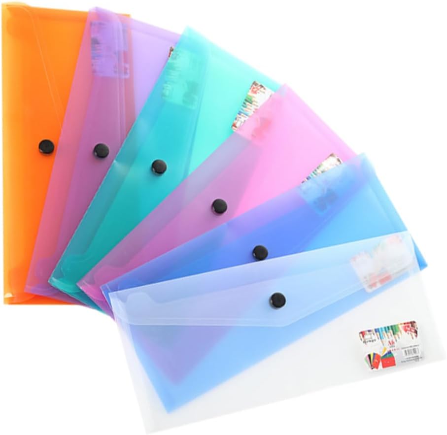 Amazon.com : Tofficu Pencil Case 6pcs A4 Envelopes Clear Envelopes ...
