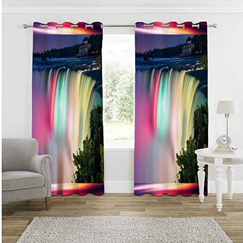 Buy SHIVAY DECOR 3D Waterfall Digital Printed Polyester Fabric Curtains ...