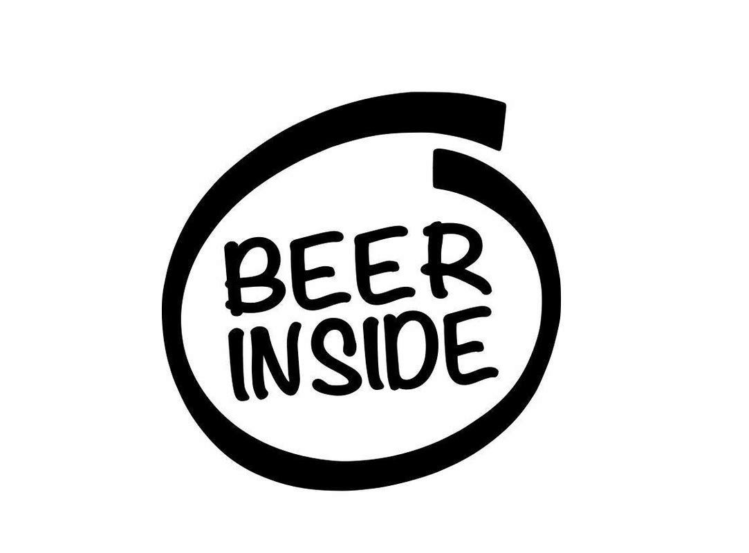 Amazon.com: Beer Inside Decal Vinyl Sticker|Cars Trucks Vans Walls ...