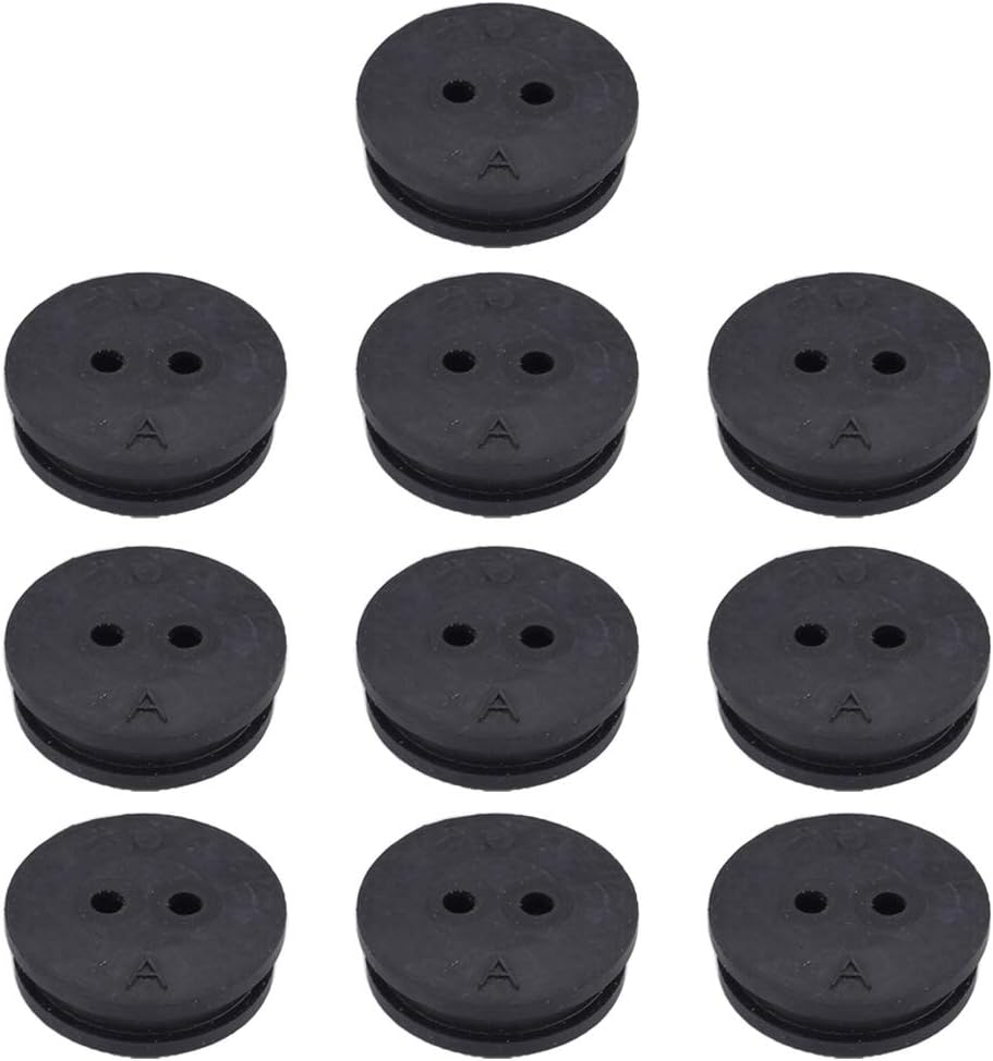 Amazon.com: Luxuypon 2 Hole Black Rubber Fuel Gas Tank Line Grommet ...