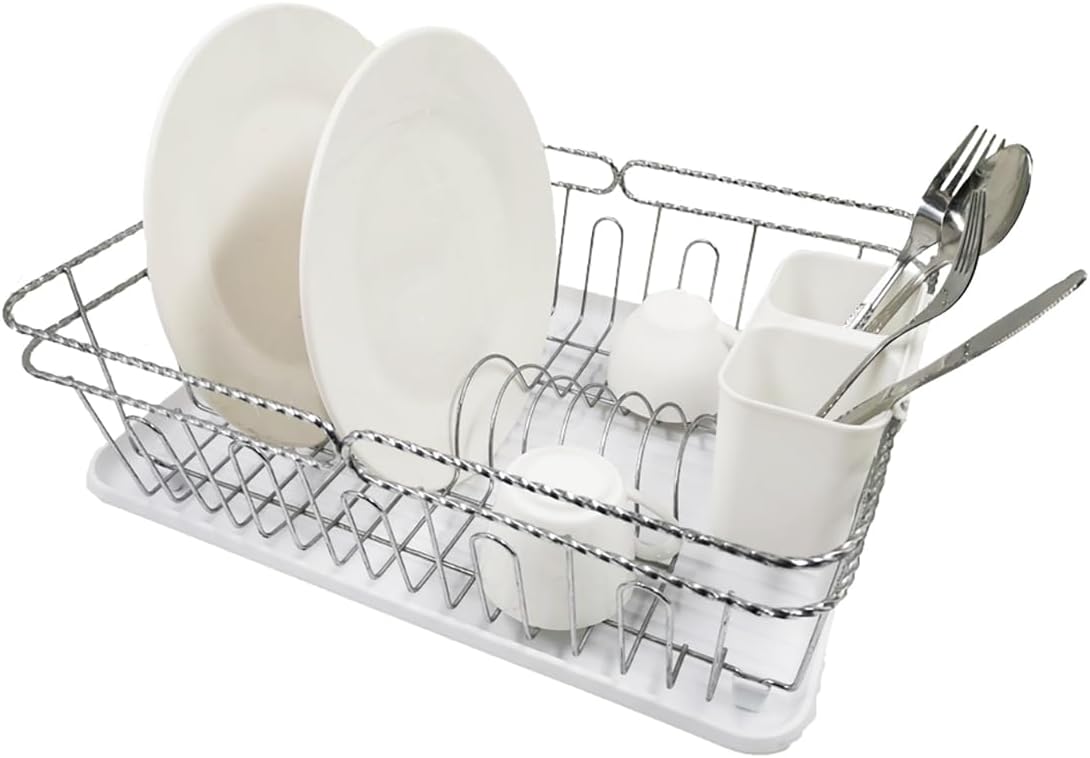 Amazon.com - TRIO HOME Stainless Twist Design 3-Piece Dish Drying ...