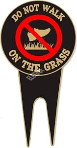 Amazon.com: Eletina Do Not Walk On The Grass Signs For Yard Politely ...