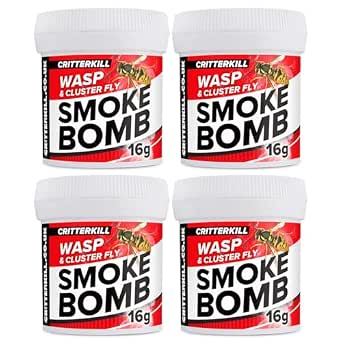 CritterKill 16g Cluster Fly and Wasp Killer Smoke Bomb Fogger 4 Pack ...