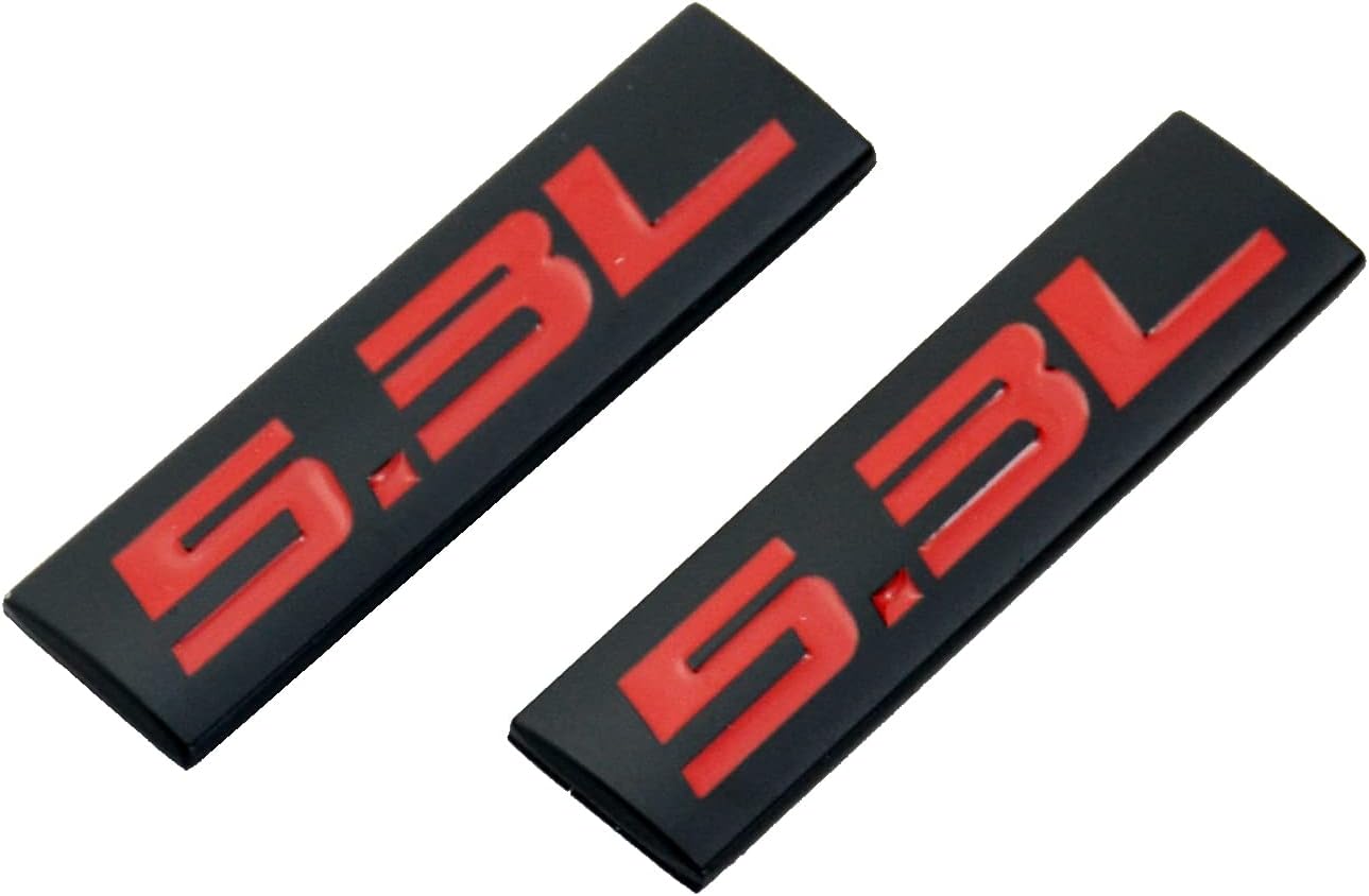 Amazon.com: 2X 5.3L Engine Alloy Auto Trunk Door Fender Bumper Badge ...