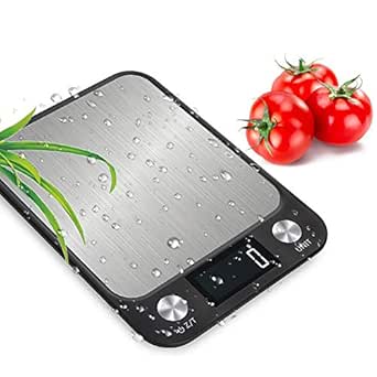 Amazon.com: Stainless Steel Digital Kitchen Scale 10kg 5kg High ...