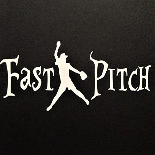 Amazon.com: Fastpitch Softball Pitcher Vinyl Decal Sticker|WHITE|Cars ...