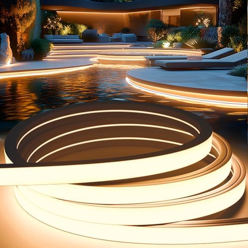 KSIBNW LED Strip Light Outdoor Waterproof Garden, 16.4ft/5m Neon Strip ...