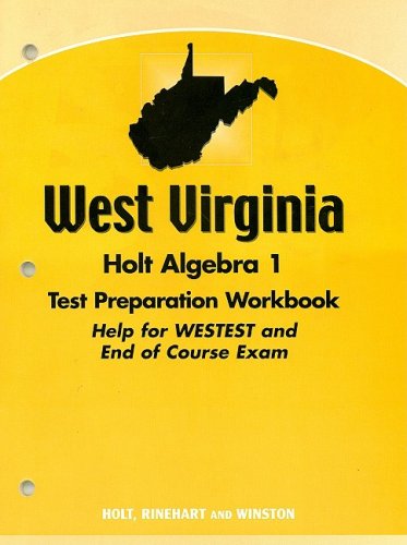 Amazon.com: Algebra 1, Grade 9 Test Prep Workbook: Holt Algebra 1 West ...