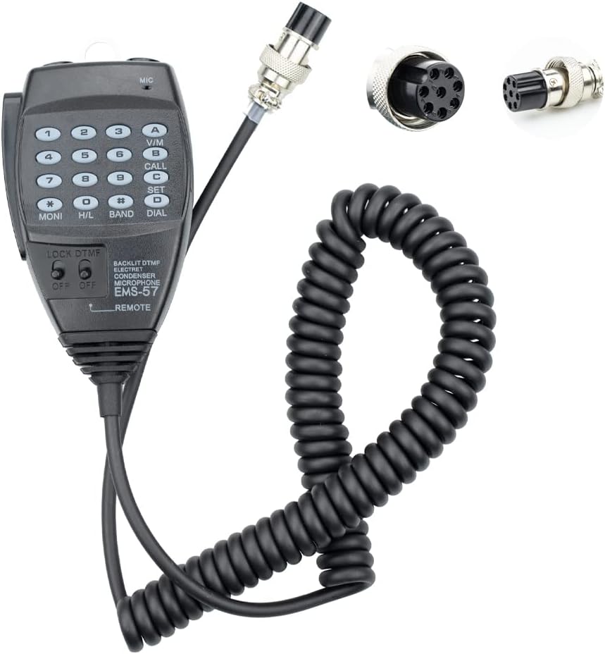 Vineyuan EMS-57 DTMF 8Pin Mic Microphone For Alinco DR-03T DR-06T DR ...