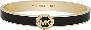 Amazon.com: Michael Kors Stainless Steel and Enamel MK Logo Bangle ...