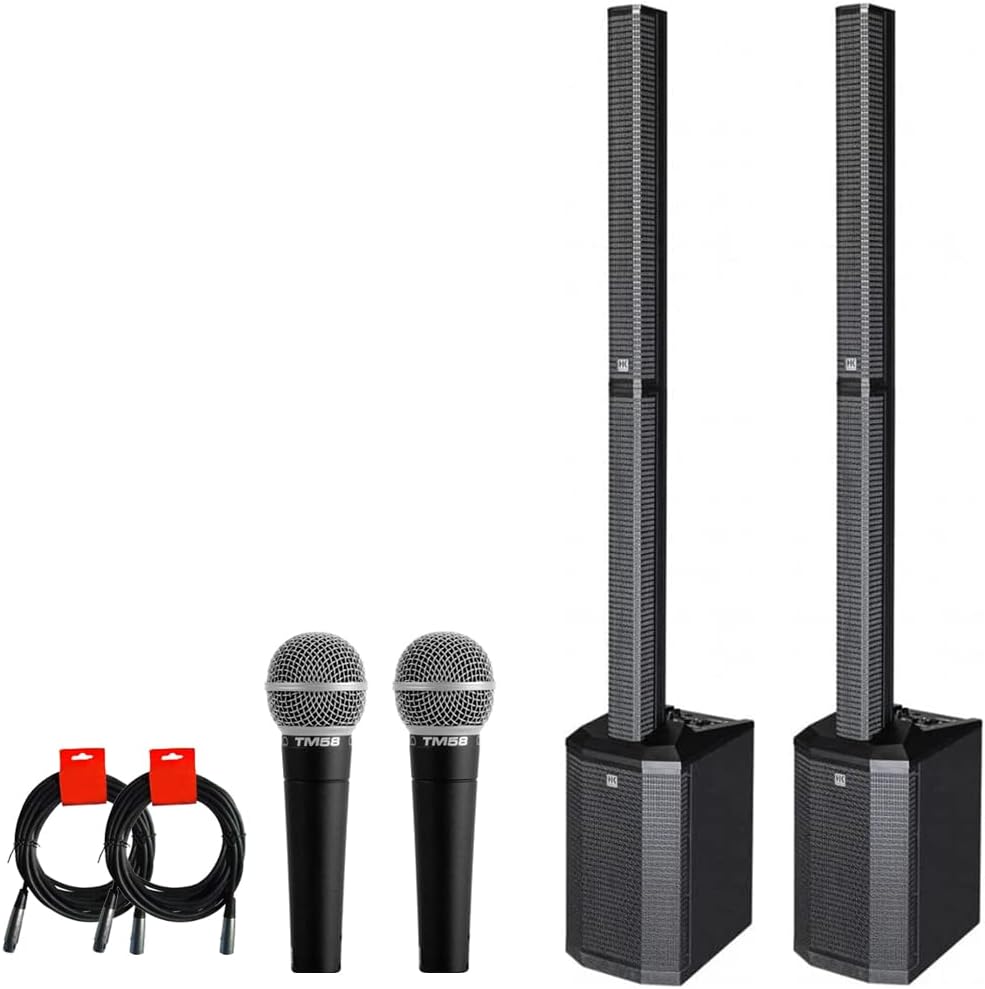 Amazon.com: HK AUDIO Polar 8 1200 Watt 3-Channel Powered Column PA ...