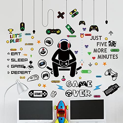 Amazon.com: Game Wall Decals Glow in The Dark Gamer Wall Decals Gaming ...