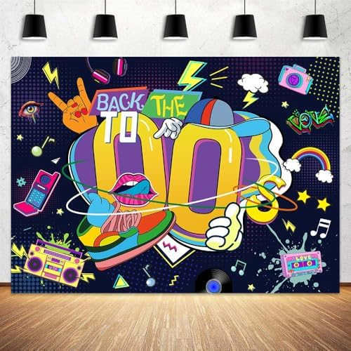 Amazon.com : 5x3 ft 2000s Theme Backdrop for Party Decorations Hip Hop ...
