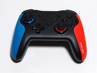 Amazon.co.jp: HELEC PAD ALTAIR FOR SWITCH コントローラー 連射 ジャイロ 無線 有線 ブルー レッド ...