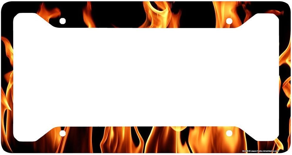 Amazon.com: Airstrike® Fire License Plate Frame, Fire License Plate ...